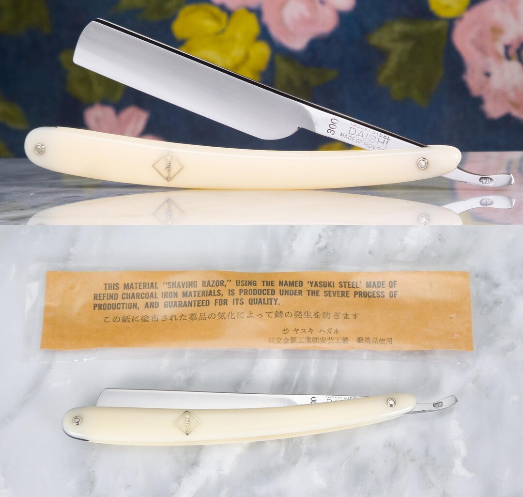 NOS Vintage Daishi 300 Yasuki Tamahagane Steel Japanese Straight Razor ...