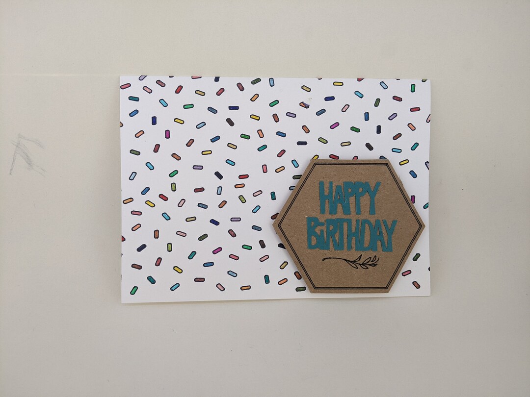 Happy Birthday Sprinkles Card Colorful Silly Birthday - Etsy
