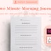 Two Minute Morning Journal Planner Template KDP Interiors Editable ...