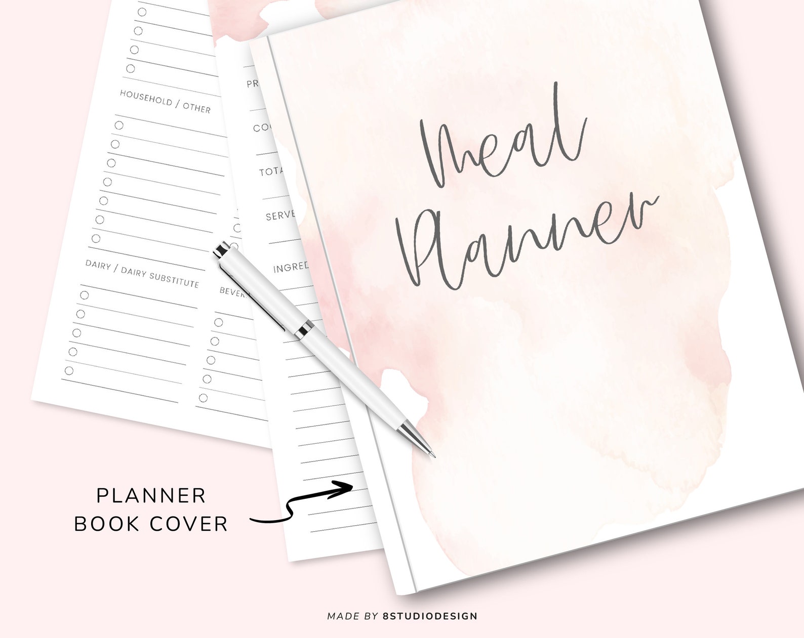 Meal Planner Printable Bundle - Weekly Meal Planner, Grocery List ...