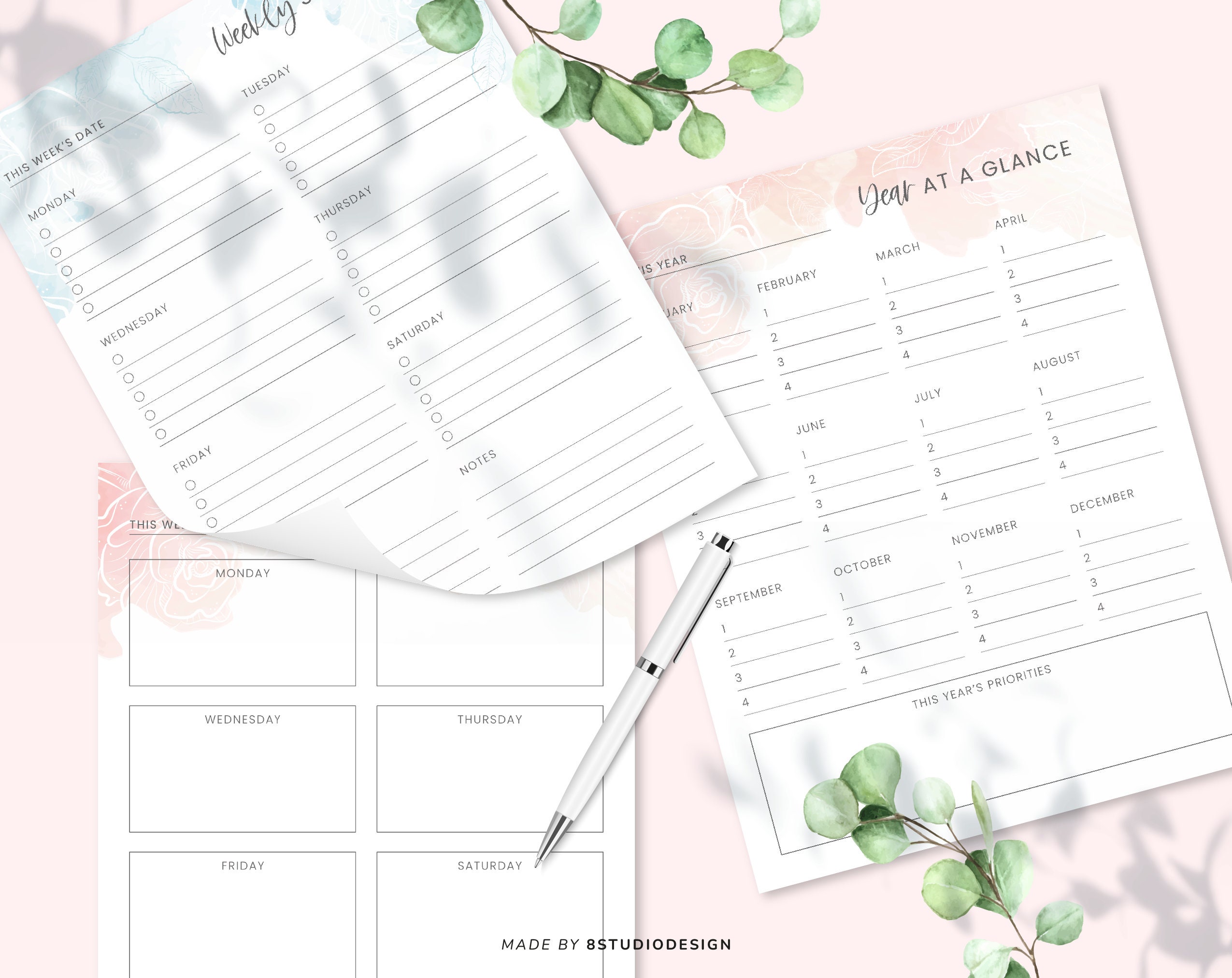 Goal Planner - Planner Printable, Goal Digger, Goal Tracker, Goal Board ...