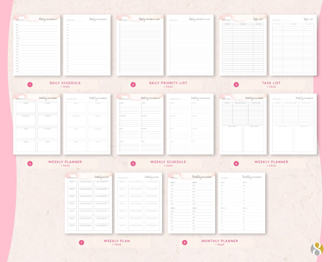 Goal Planner Planner Printable Goal Digger Goal Tracker | Etsy