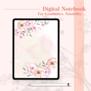 Watercolor Floral Printable Stationery 1 - Lined and Unlined ...