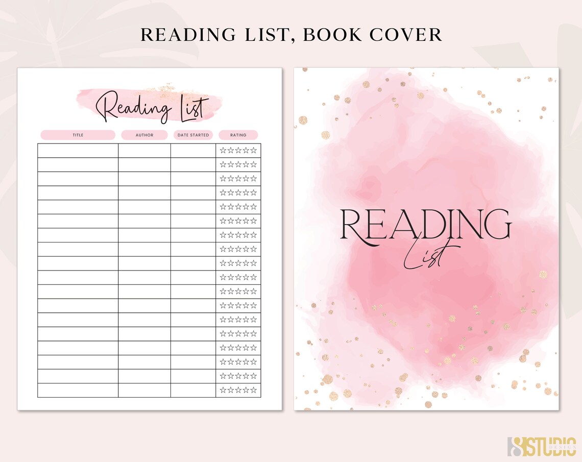 Reading List Planner Printable Reading Tracker Reading | Etsy