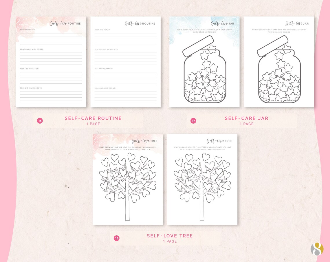 Self Love Journal Planner Printable Wellness Journal Self | Etsy