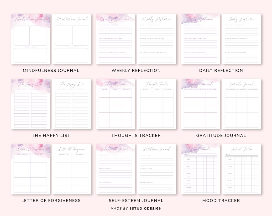 Self Love Journal Planner Printable Wellness Journal Self - Etsy