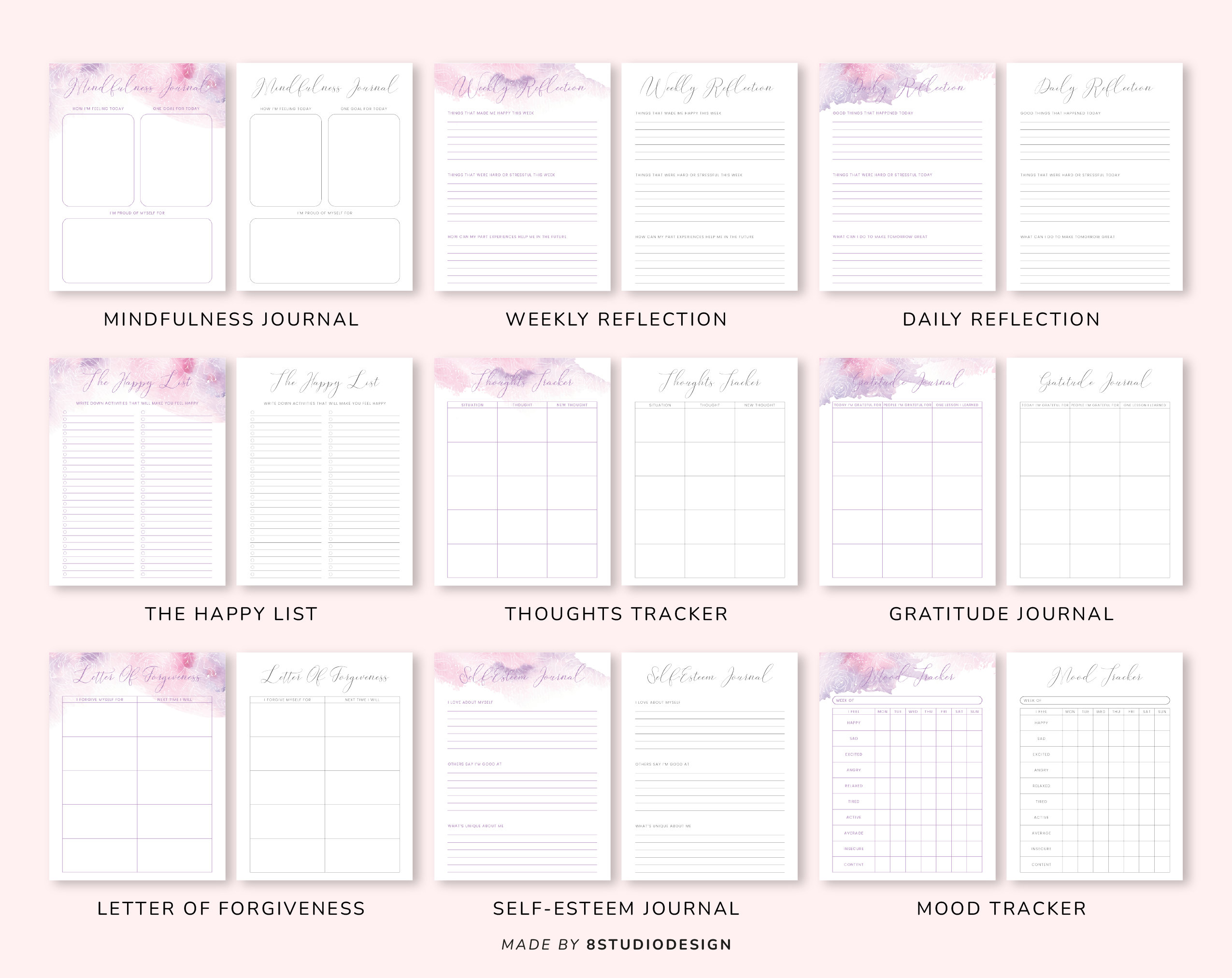 Self Love Journal Planner Printable Wellness Journal Self - Etsy