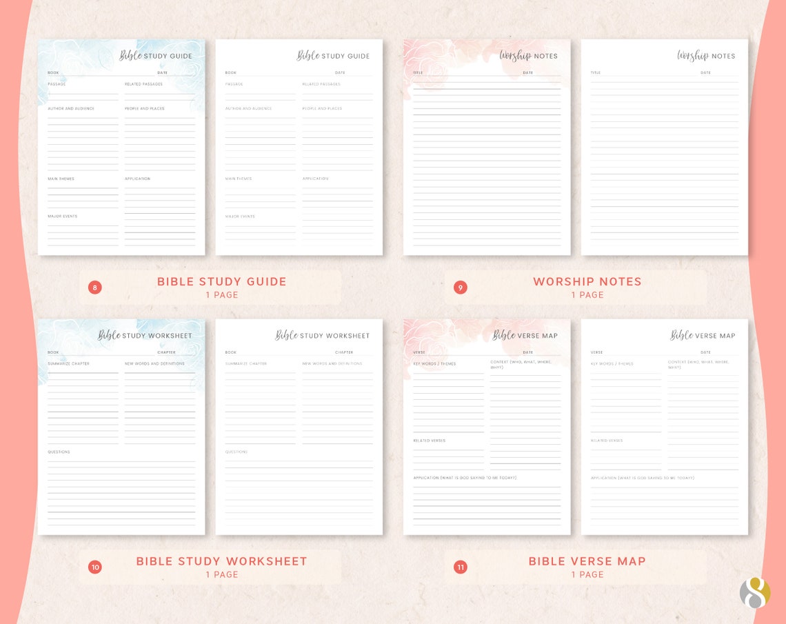 Bible Study Planner Printable Prayer Journal Christian | Etsy