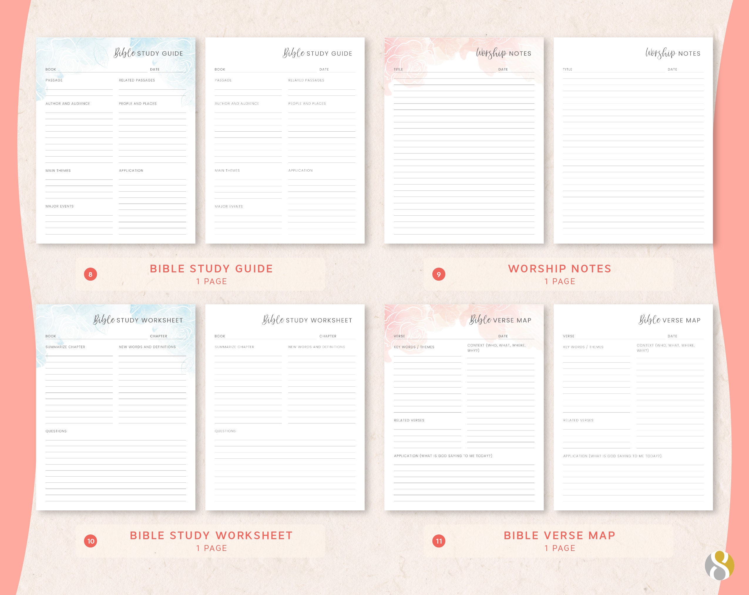 Bible Study Planner Printable Prayer Journal Christian | Etsy