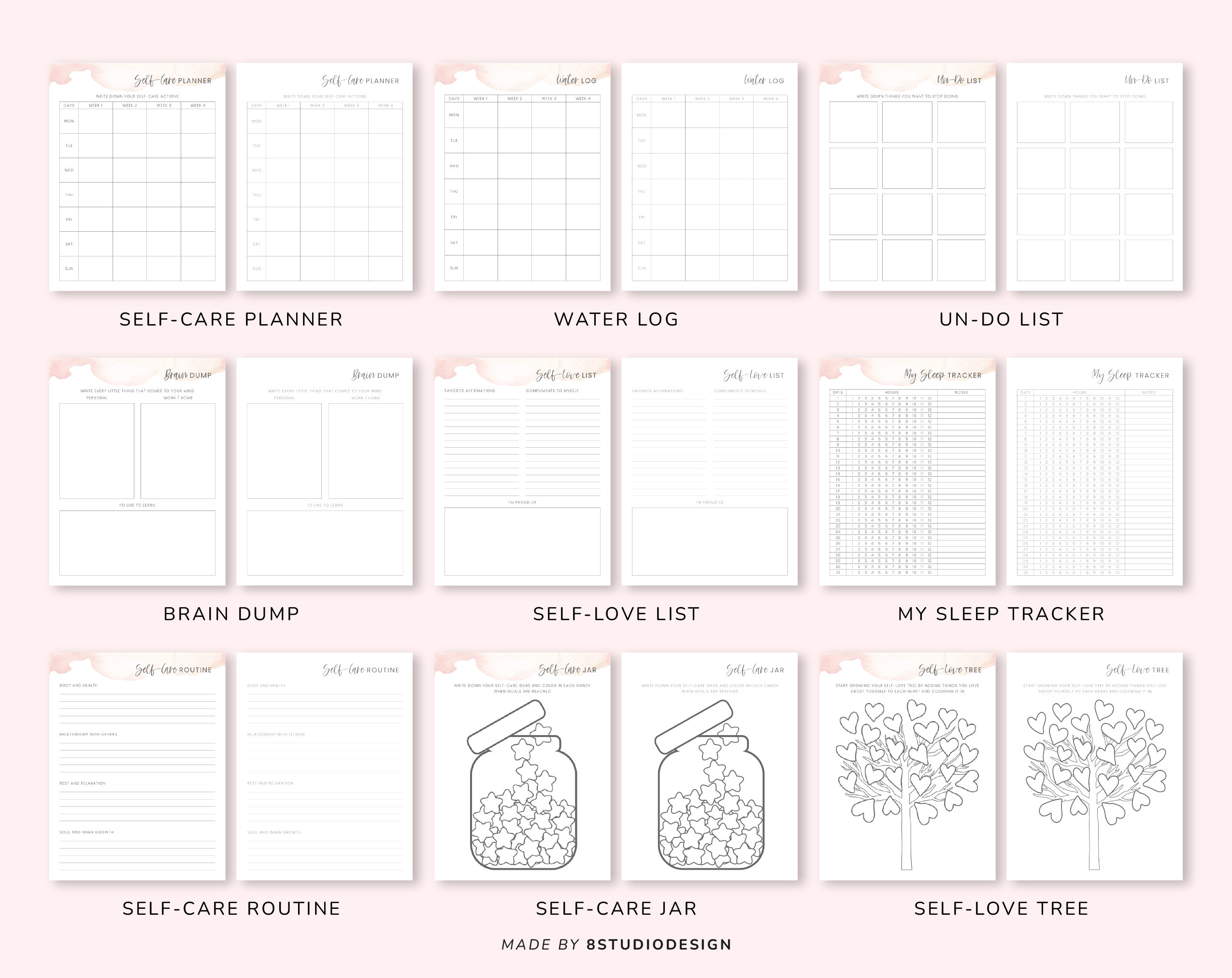 Self Love Journal - Planner Printable, Wellness Journal, Self Care ...