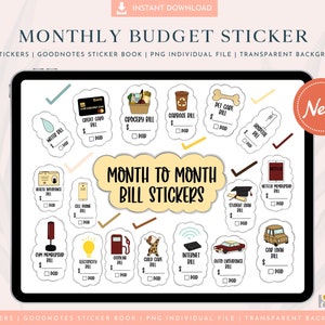 Financial Planner Stickers Monthly Budget Sticker, Digital Stickers for ...
