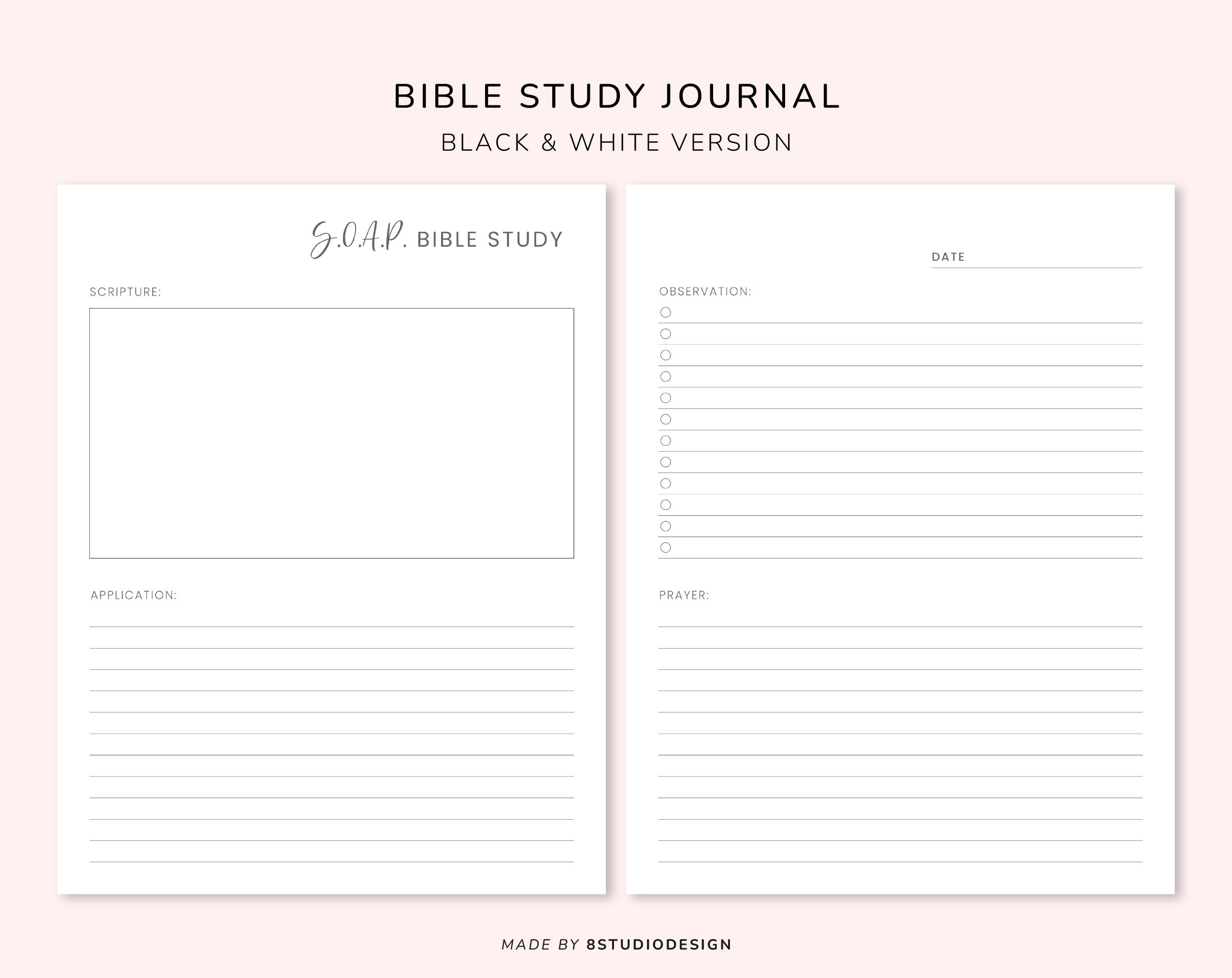 Bible Study - Planner Printable, Prayer Journal, Christian Planner ...