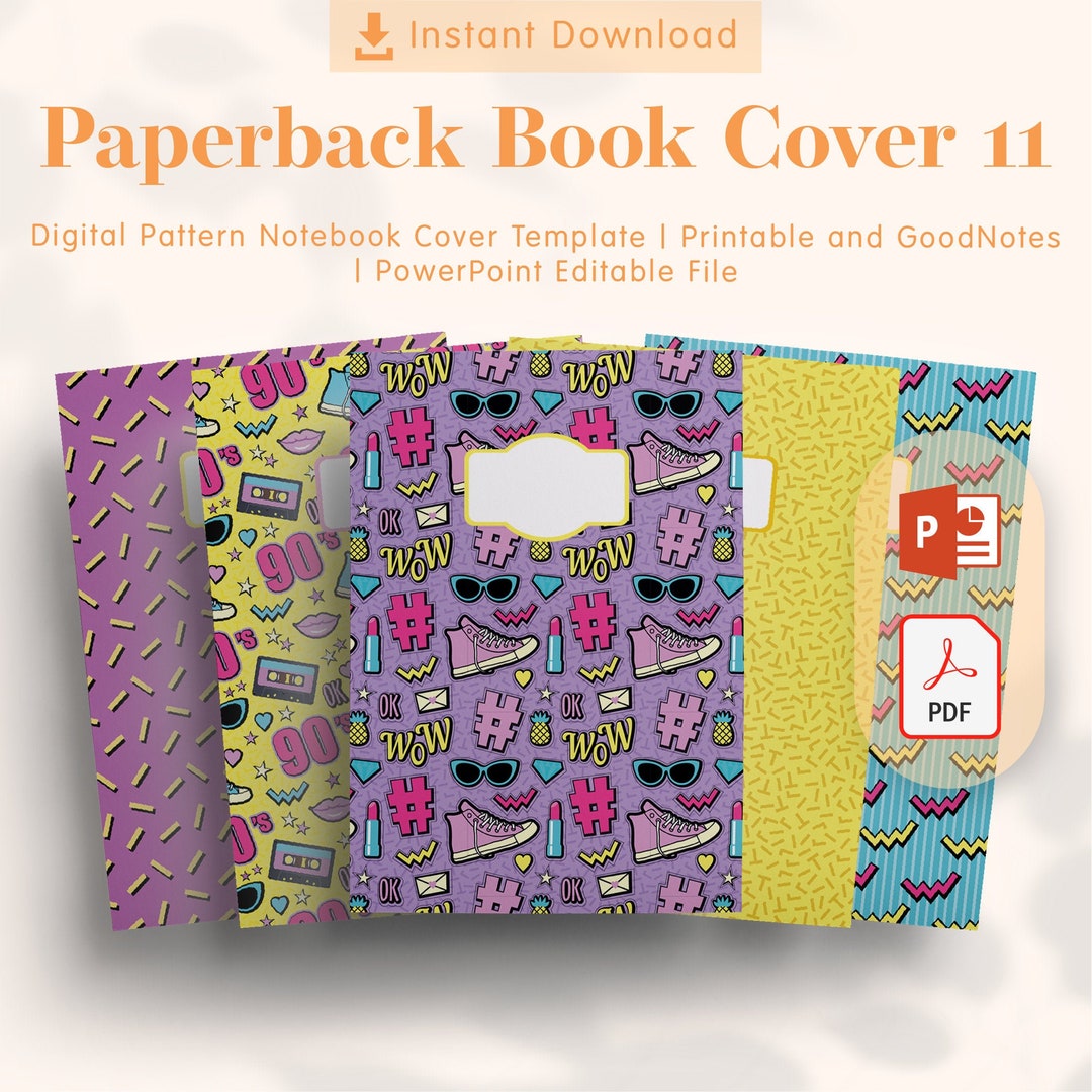 Paperback Book Cover 11 | 6x9+8.5x11 100pages | Digital Pattern ...