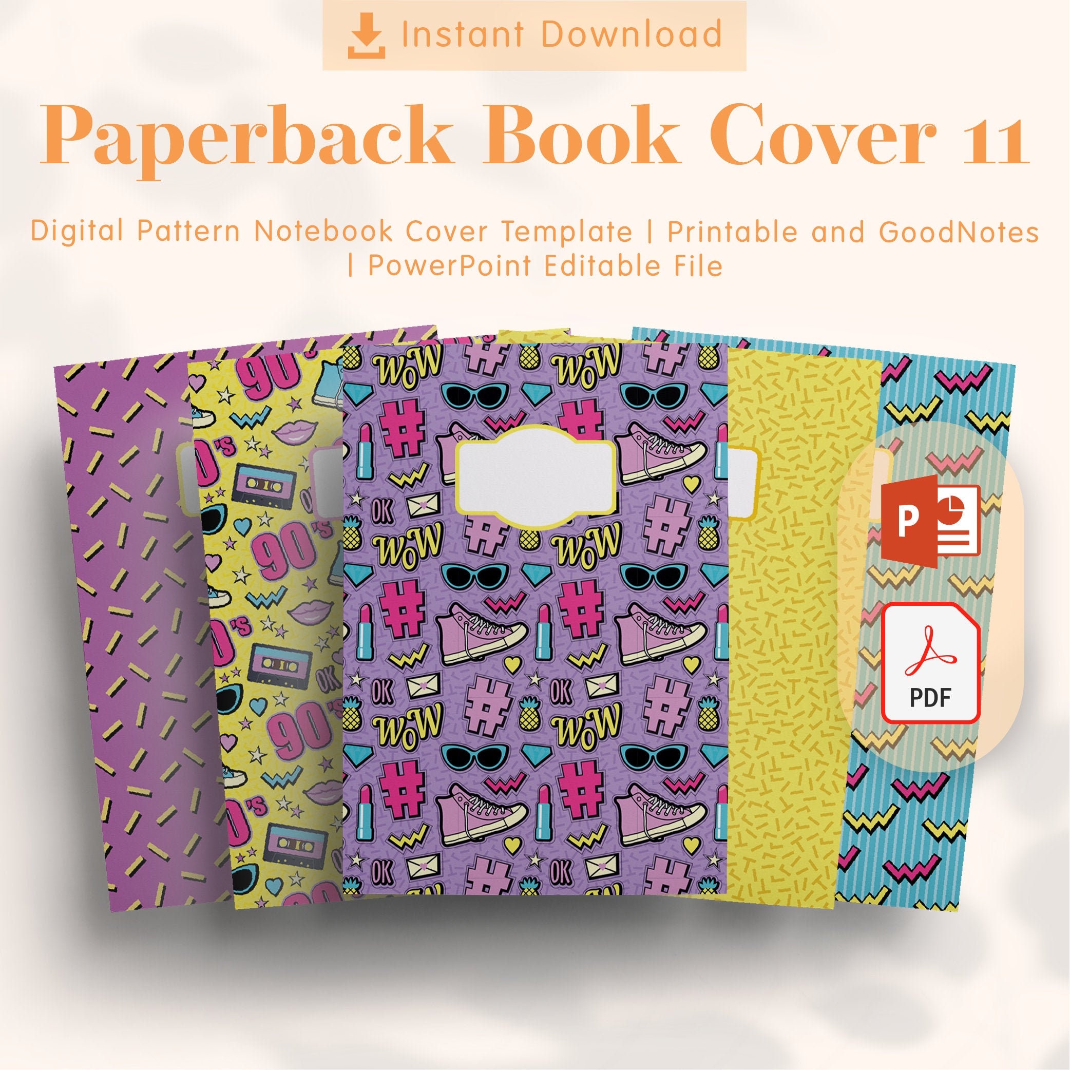 Paperback Book Cover 11 | 6x9+8.5x11 100pages | Digital Pattern ...