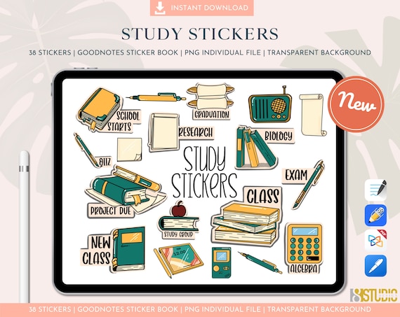 Study Digital Planner Sticker Digital Stickers for | Etsy