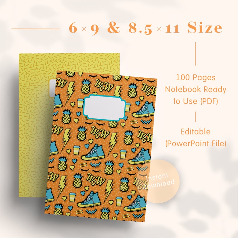 Paperback Book Cover 11 | 6x9+8.5x11 100pages | Digital Pattern ...