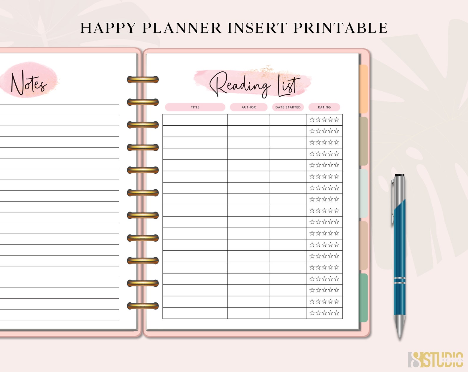 Reading List Planner Printable Reading Tracker Reading | Etsy