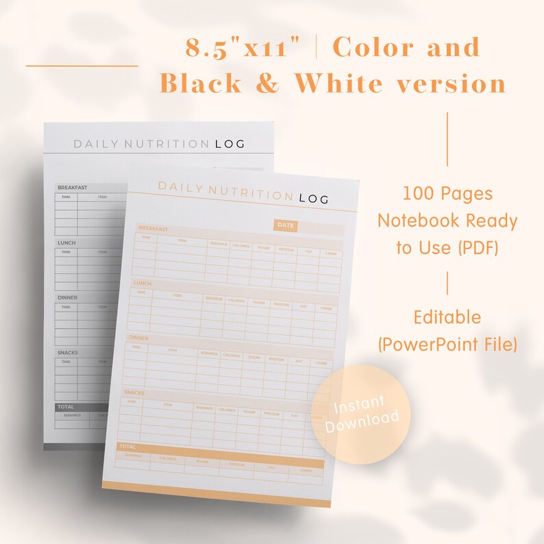 daily-nutrition-log-printable-pdf-powerpoint-editable-etsy
