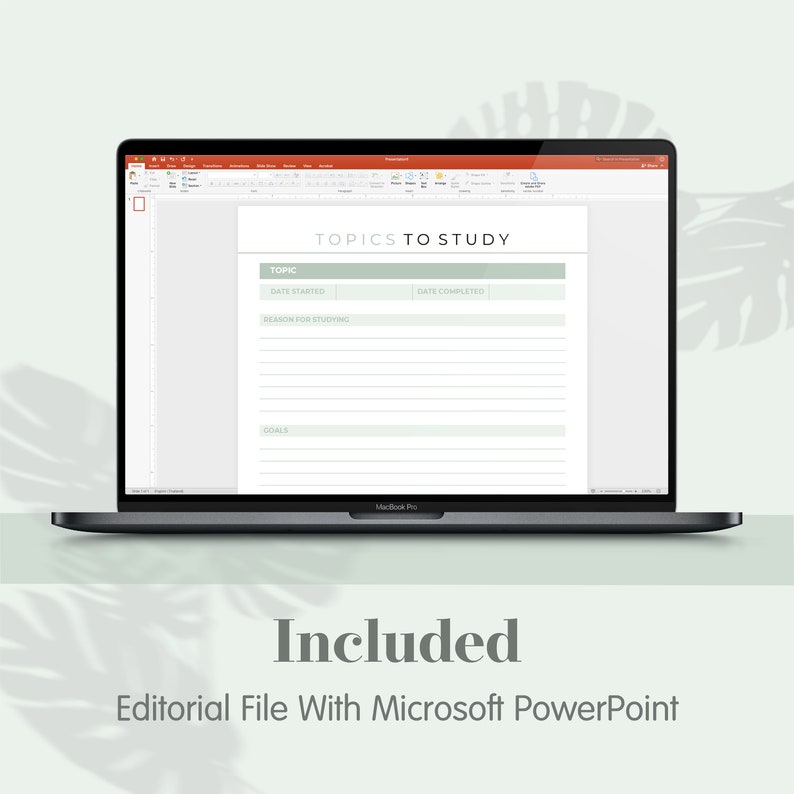 Topics to Study Planner Template KDP Interiors Editable, Printable PDF ...