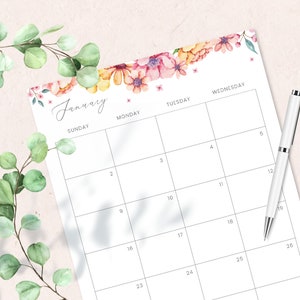 2022 Monthly Planner Printable Dated Month on 2 Pages | Etsy