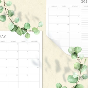 2022 Monthly Planner Printable Dated Month on 2 Pages | Etsy