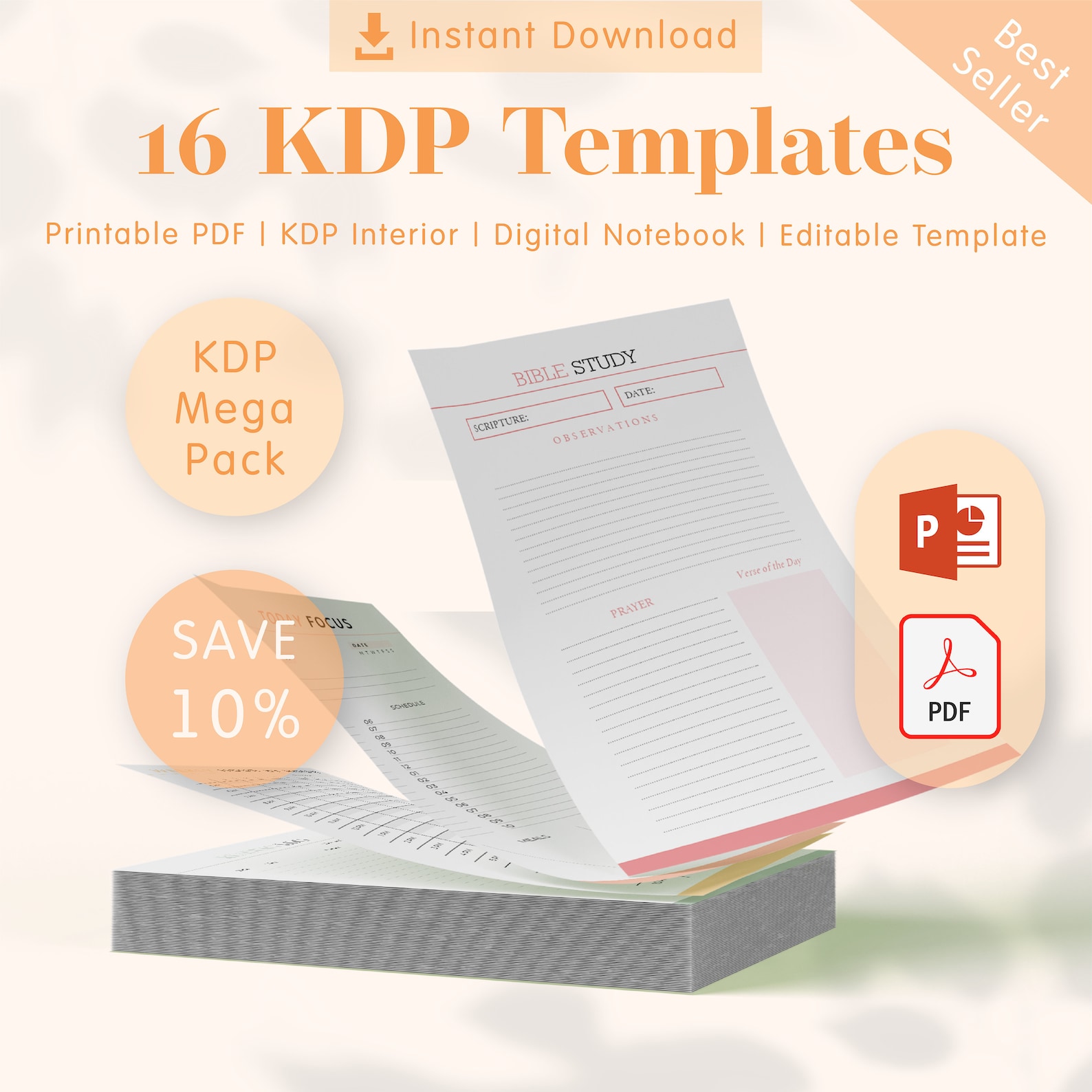 KDP Mega Pack 16 Printable Templates Bundle KDP Interiors Editable PDF ...