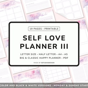 Self Love Journal - Planner Printable, Wellness Journal, Self Care ...