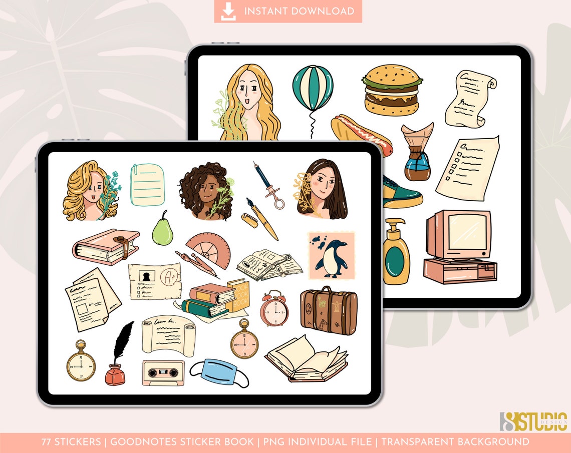 Teacher Stickers - Digital Stickers for Goodnotes, School Pre-cropped ...