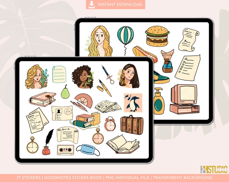 Teacher Stickers - Digital Stickers for Goodnotes, School Pre-cropped ...