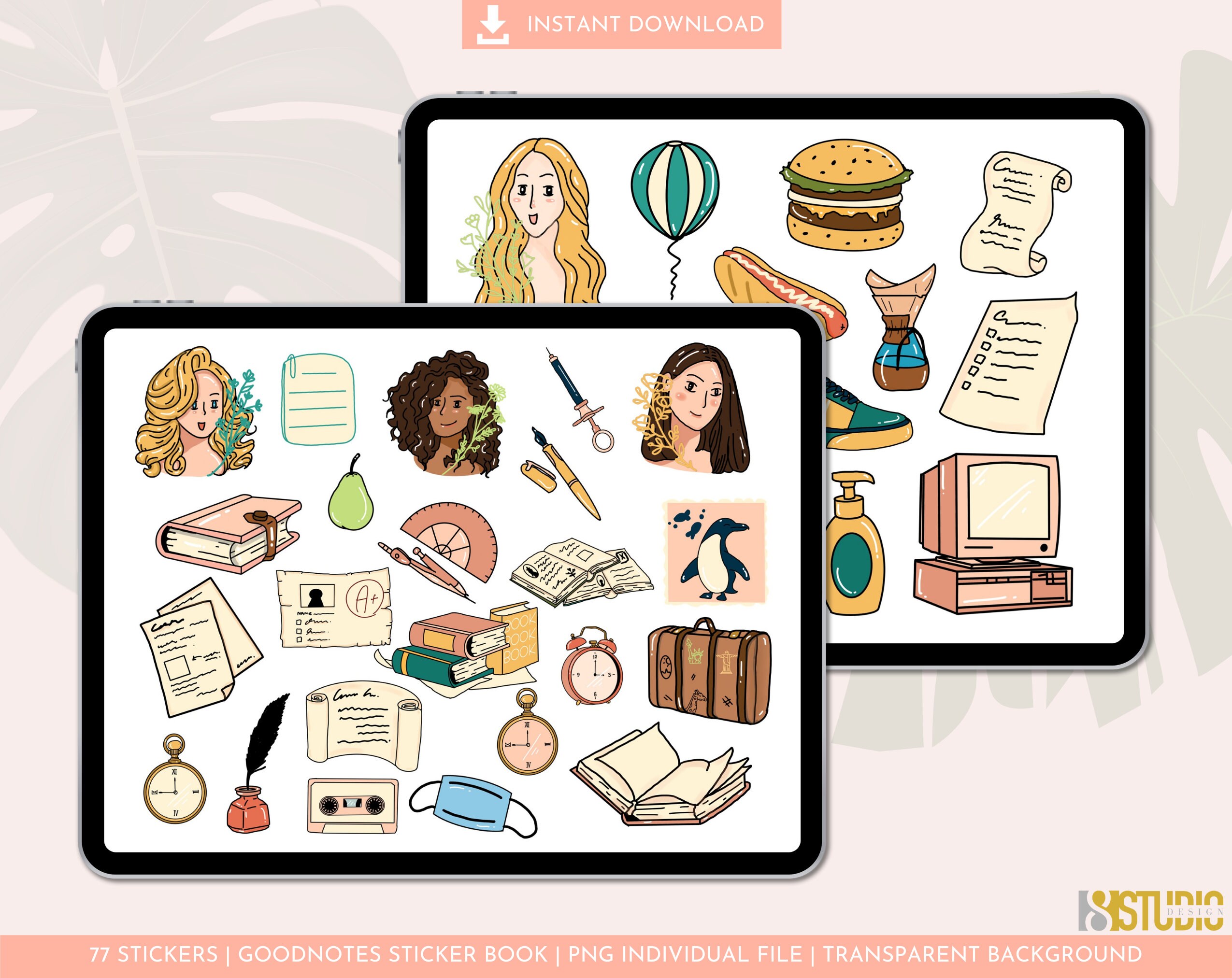 Teacher Stickers - Digital Stickers for Goodnotes, School Pre-cropped ...