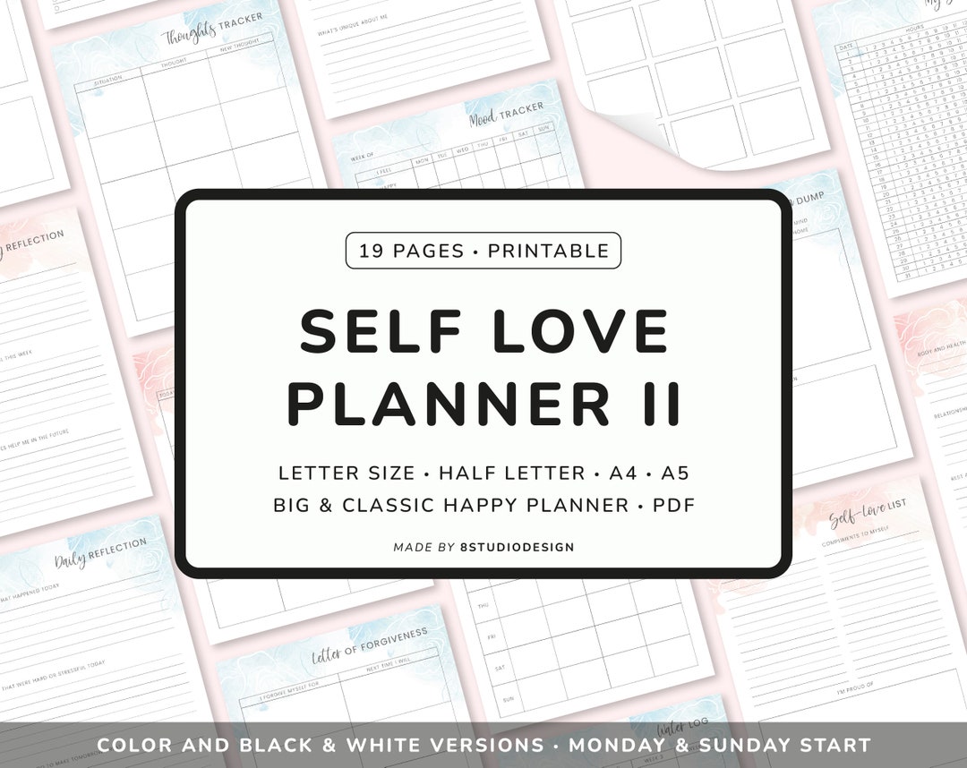 Self Love Journal - Planner Printable, Wellness Journal, Self Care ...