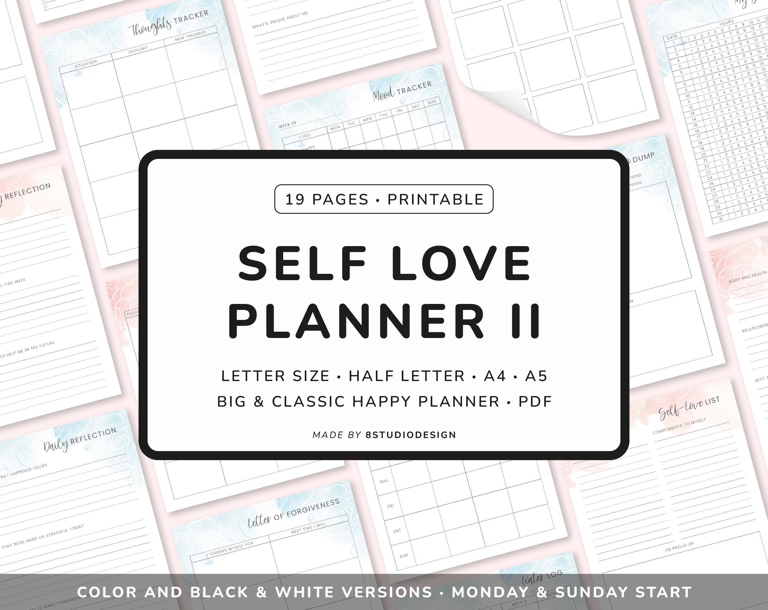 Self Love Journal Planner Printable Wellness Journal Self - Etsy