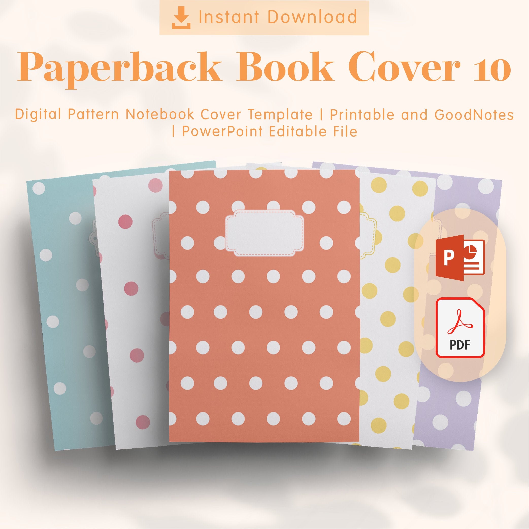 Paperback Book Cover 10 | 6x9+8.5x11 100pages | Digital Pattern ...