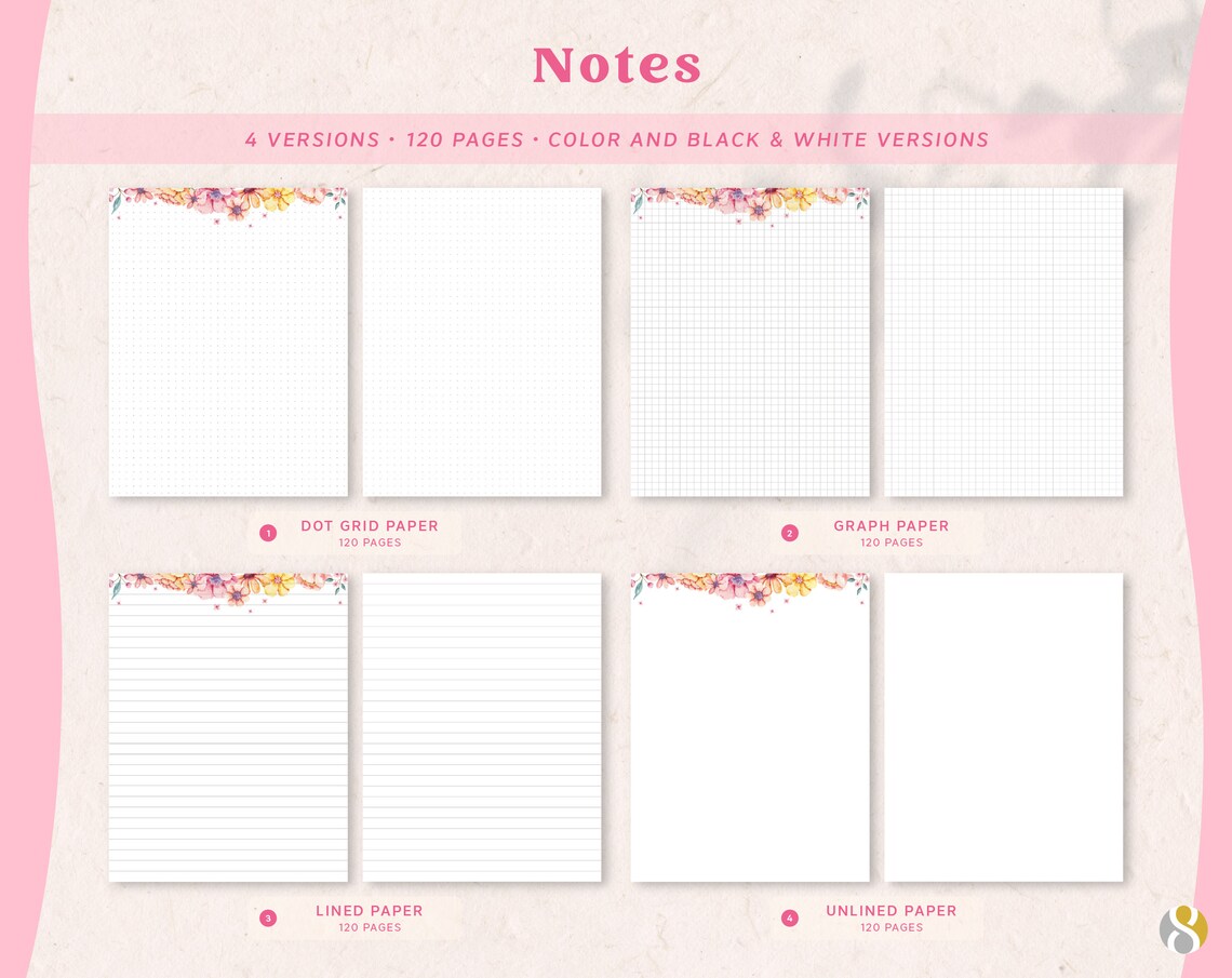 2022 Monthly Planner Printable Dated Month on 2 Pages | Etsy