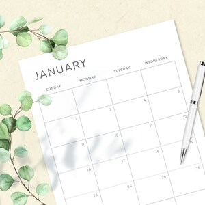 2022 Monthly Planner Printable Dated Month on 2 Pages | Etsy