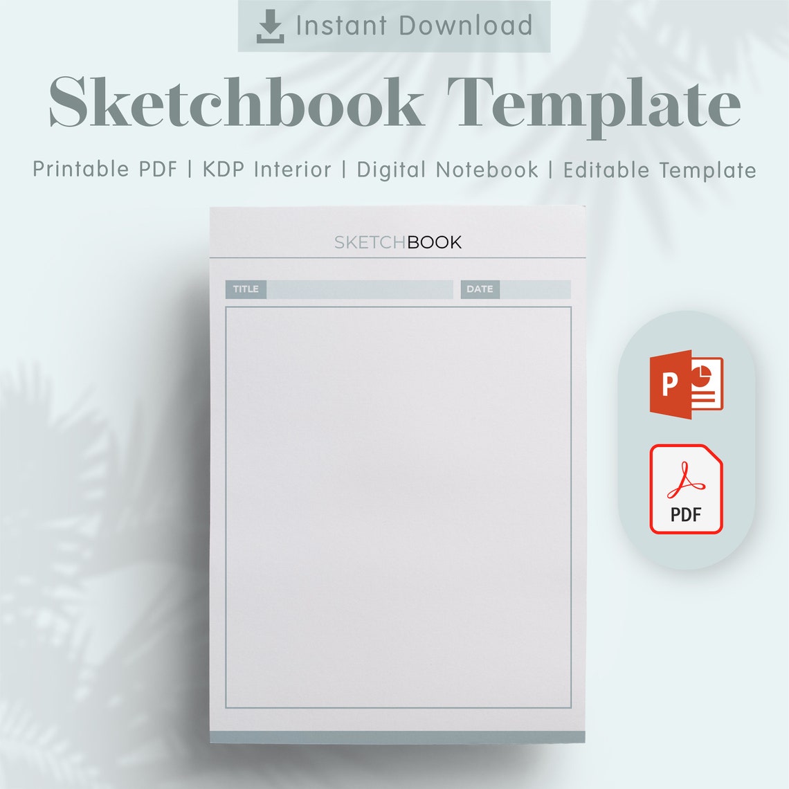 Sketchbook Printable Template KDP Interiors Editable, Printable PDF ...