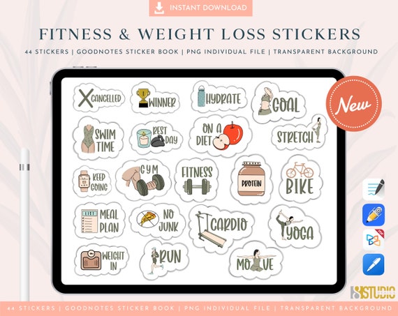 Fitness Stickers for Planner Weight Loss Stickers | Etsy