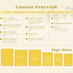 Productivity Planner Printable Daily Weekly Monthly Planner | Etsy