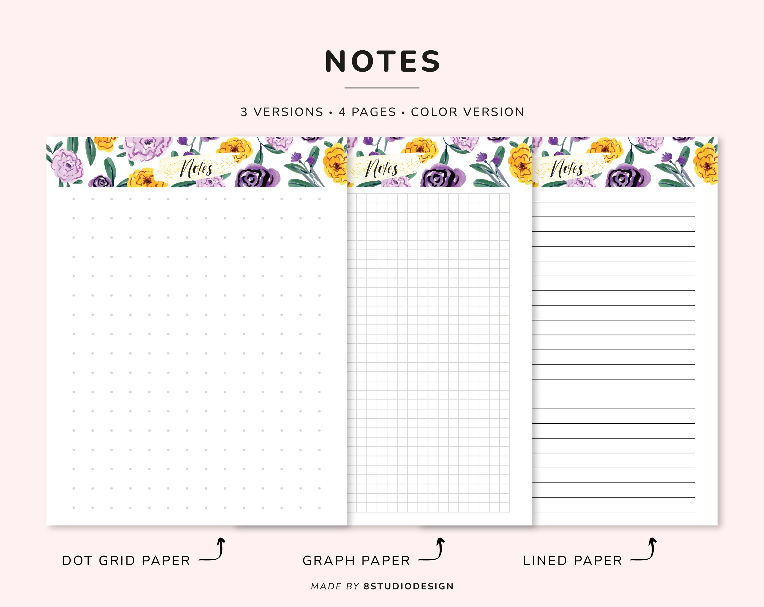 Weekly Planner Printable Floral - Weekly Schedule, to Do List, Undated ...