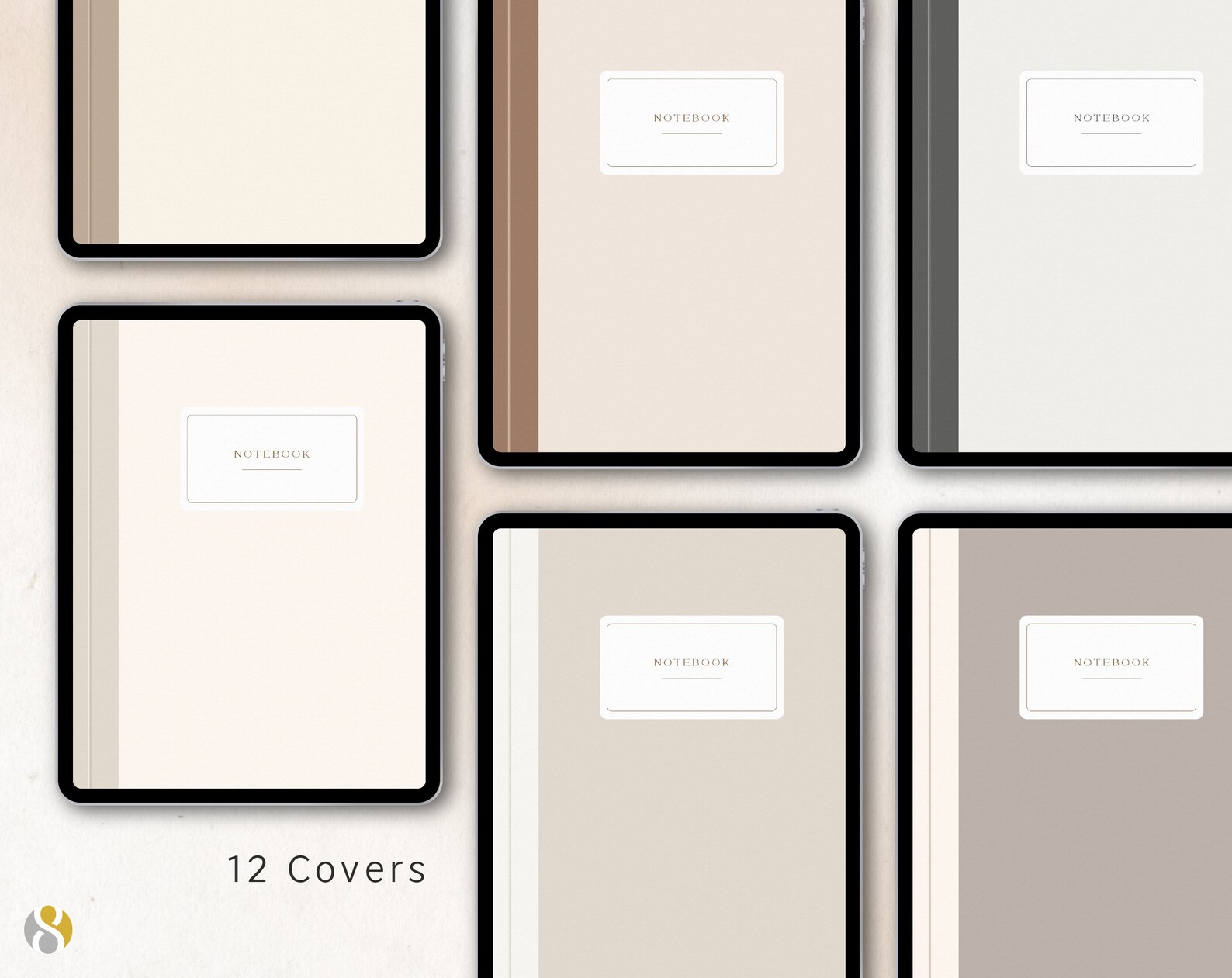 Digital Notebook - 26 Subjects, Beige Color, Goodnotes, Notability ...