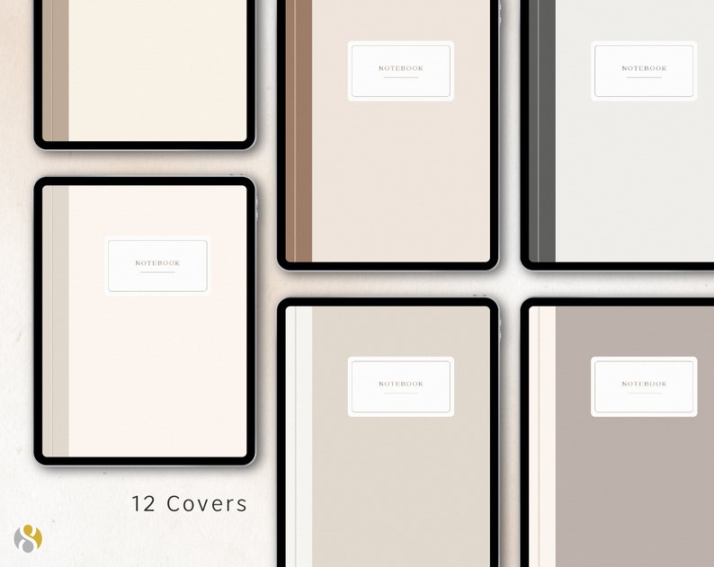 Digital Notebook - 26 Subjects, Beige Color, Goodnotes, Notability ...