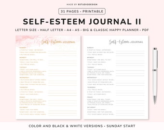 30 Day Self Confidence Challenge Self Esteem Worksheet - Etsy