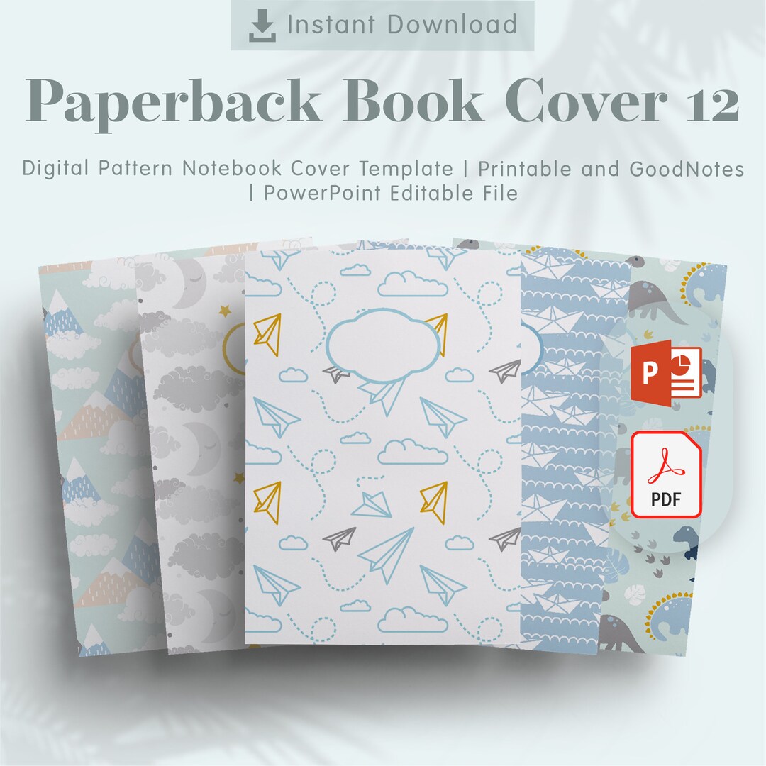 Paperback Book Cover 12 | 6x9+8.5x11 100pages | Digital Pattern ...