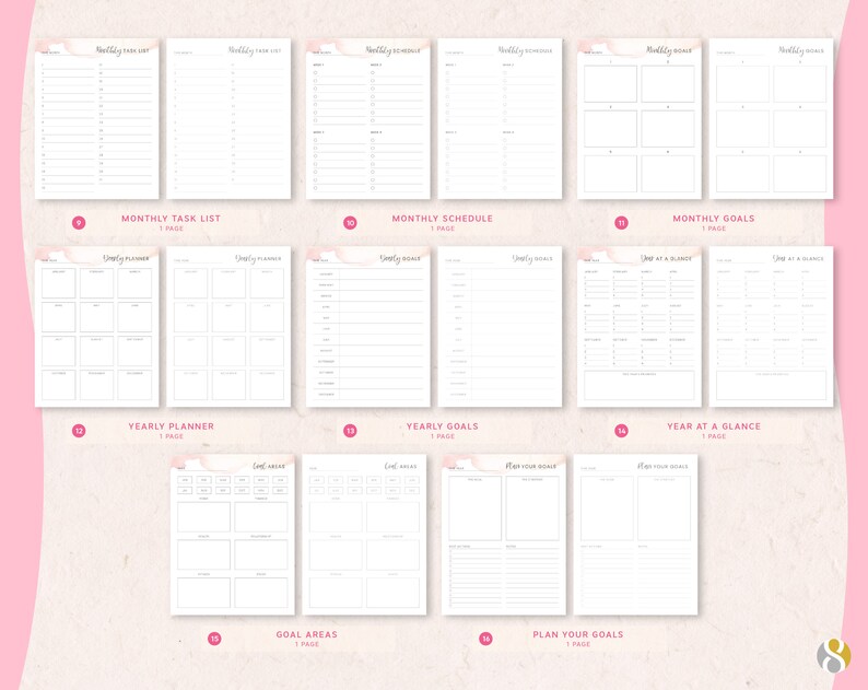 Goal Planner Planner Printable Goal Digger Goal Tracker | Etsy