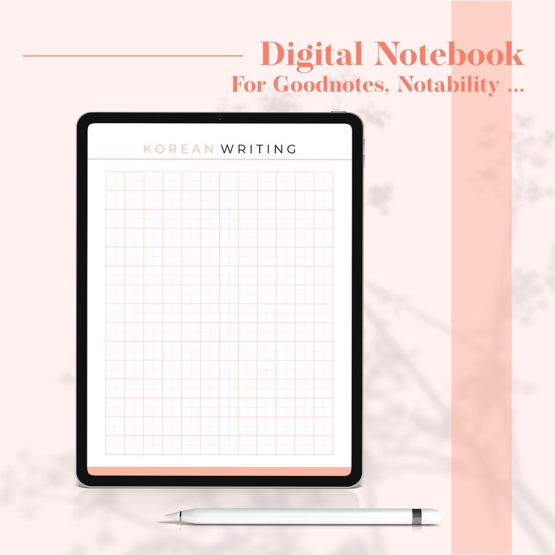 Korean Writing Practice Template - KDP Interiors Editable, Printable ...