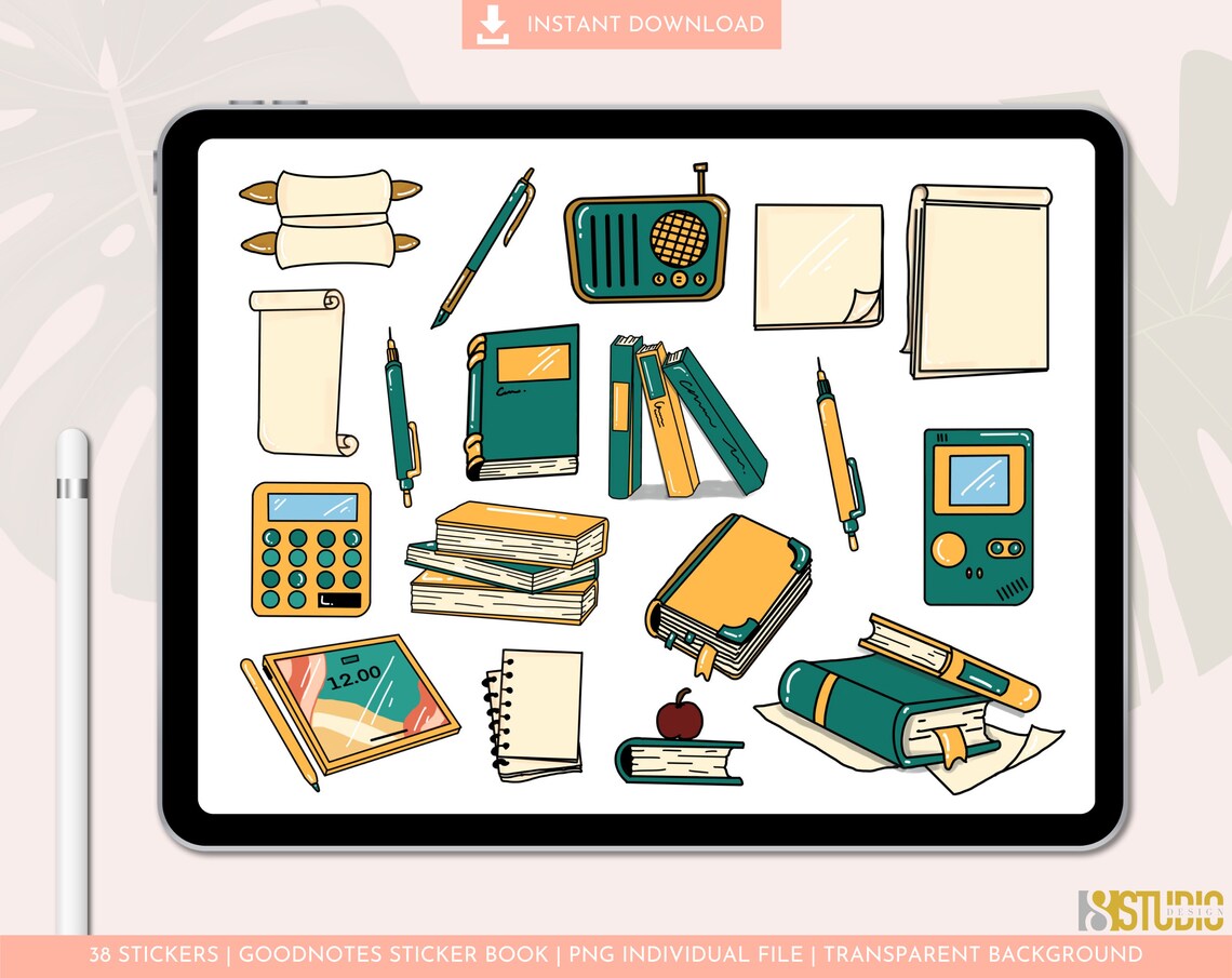 Study Digital Planner Sticker - Digital Stickers for Goodnotes, Study ...