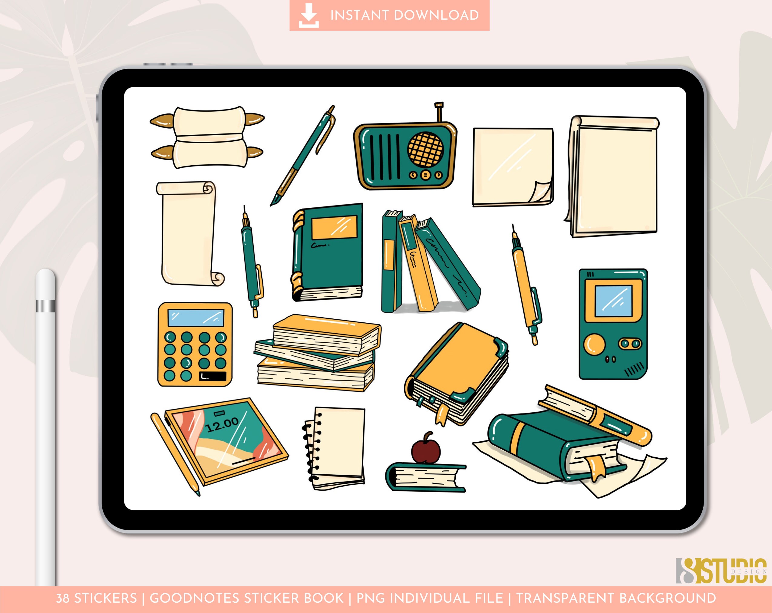 Study Digital Planner Sticker - Digital Stickers for Goodnotes, Study ...