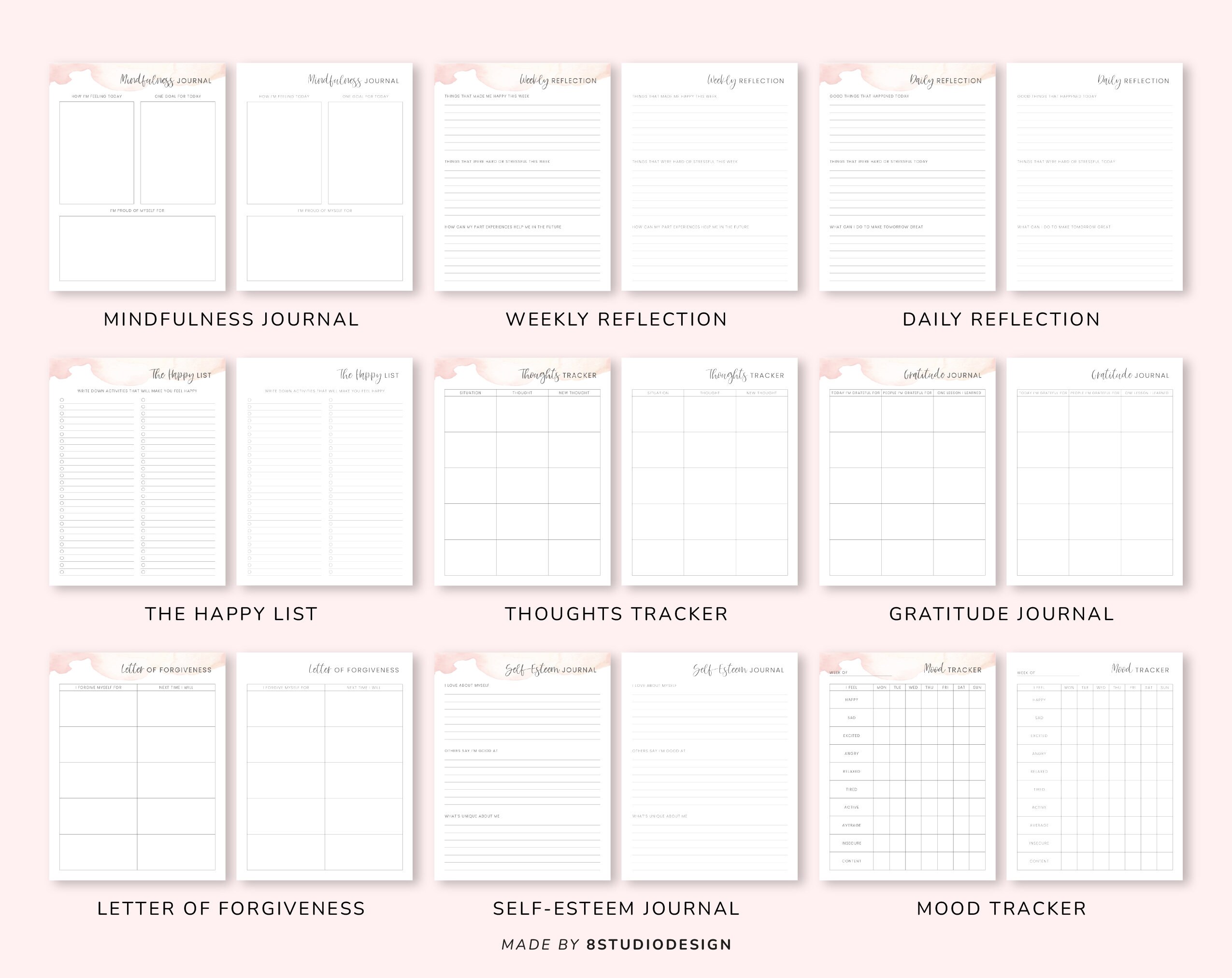 Self Love Journal - Planner Printable, Wellness Journal, Self Care ...