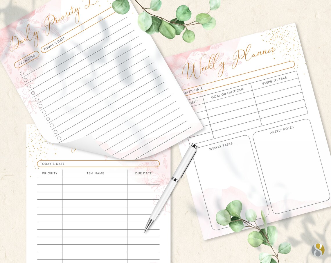Goal Planner Insert Planner Printable Goal Tracker Goal | Etsy