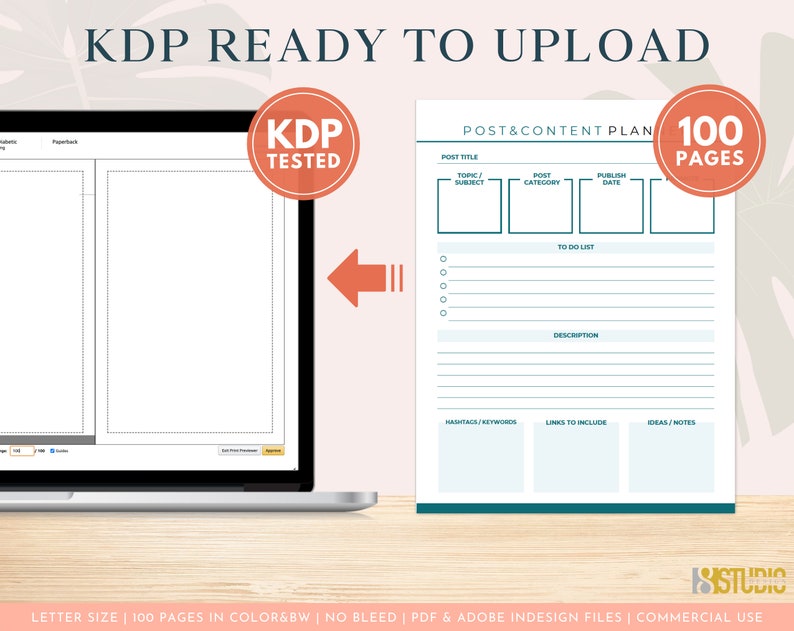 Content Planner PDF Printable Editable Post and Content - Etsy